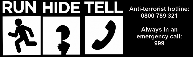 Be aware and ‘stay safe’ in the event of a terror attack